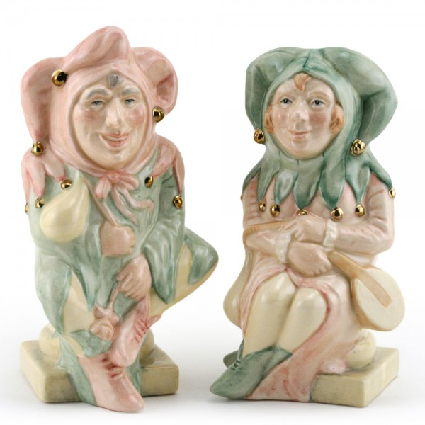 Jester (Style 2) D7109 and Lady Jester D7110 - Royal Doulton Toby Jug ...